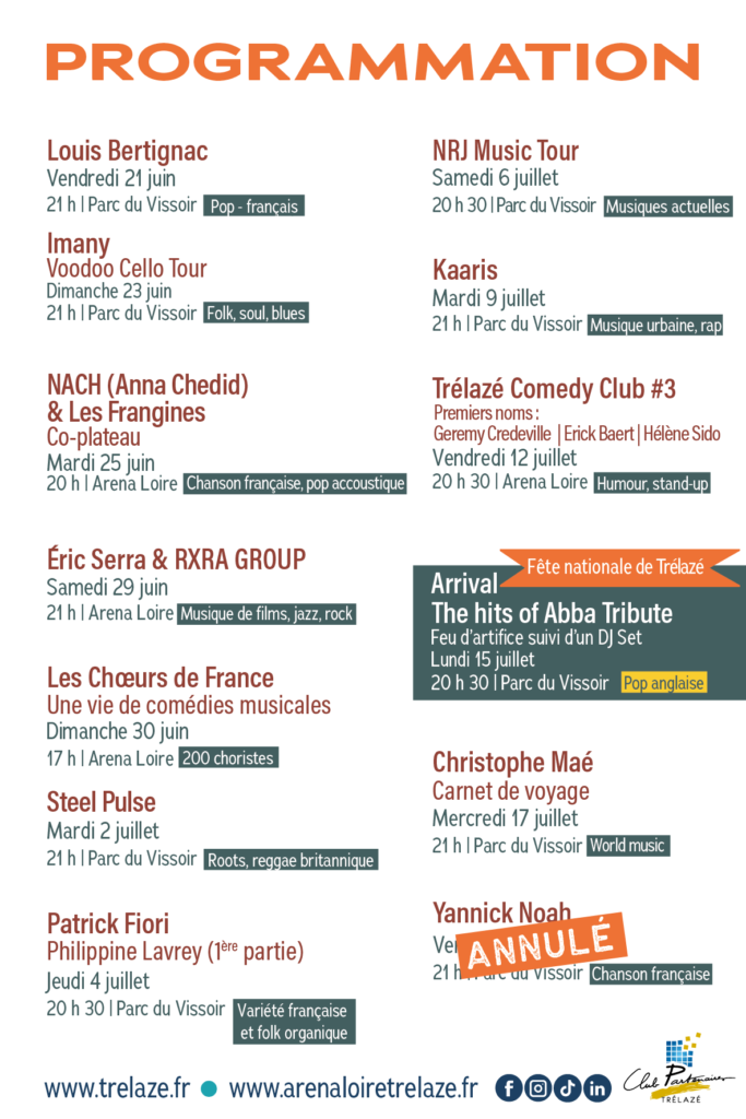 La programmation du Festival de Trélazé 2024 - Ville de Trélazé